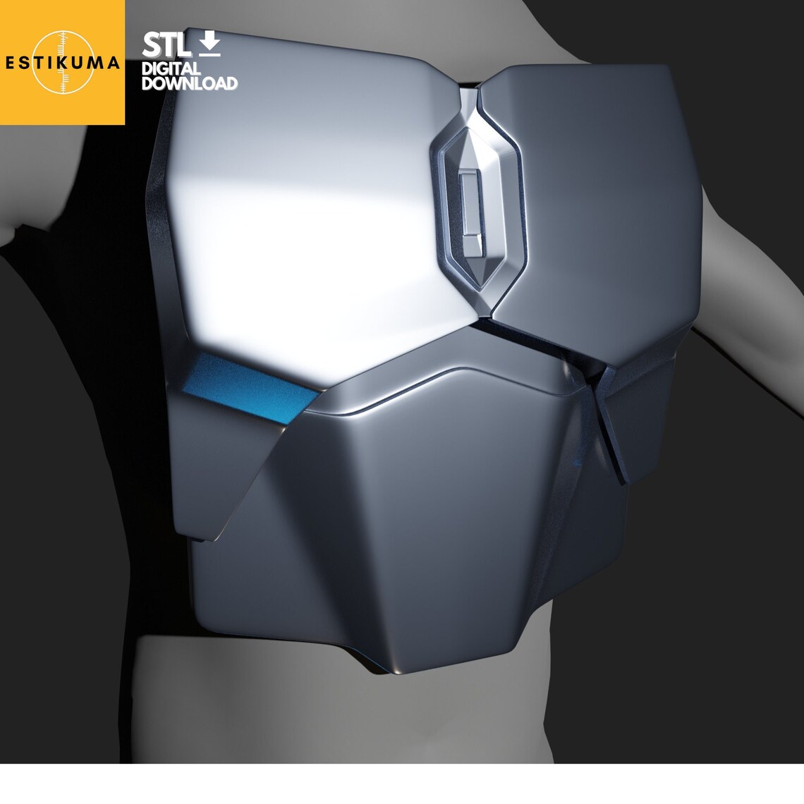 The Mandalorian Chest Plate Armour 3D Model STL Digital Etsy Singapore