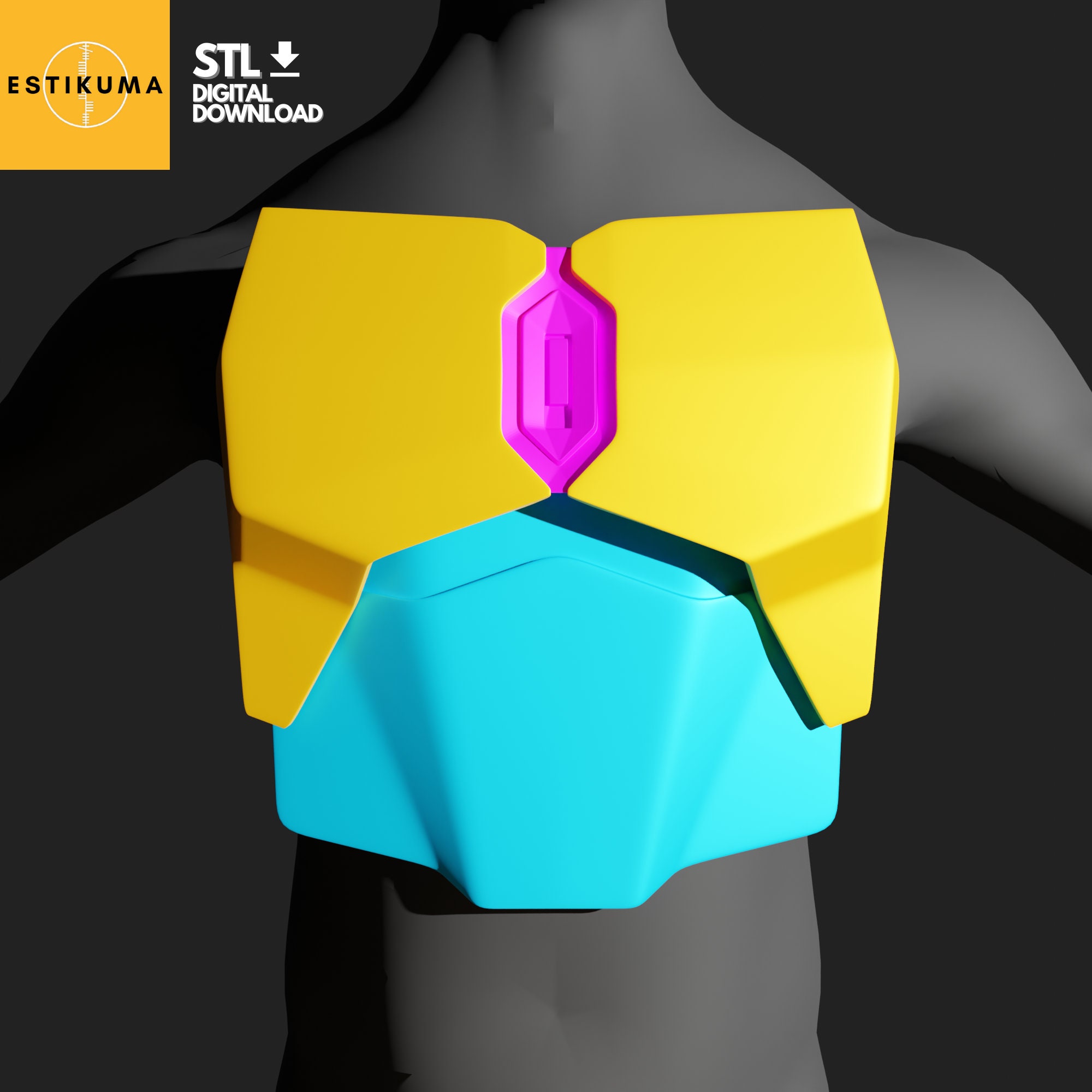 The Mandalorian Chest Plate Armour 3D Model STL digital Download - Etsy