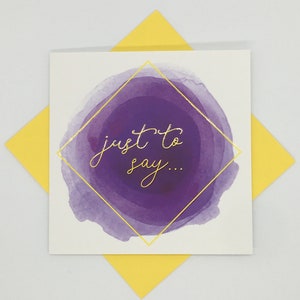 Just to Say... Greeting Card - Etsy