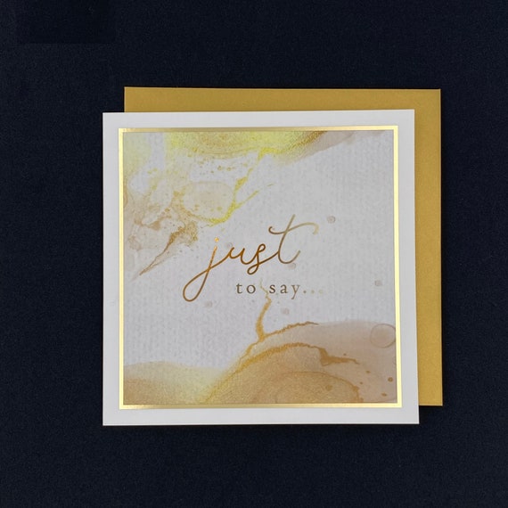 Just To Say... greeting card | Etsy