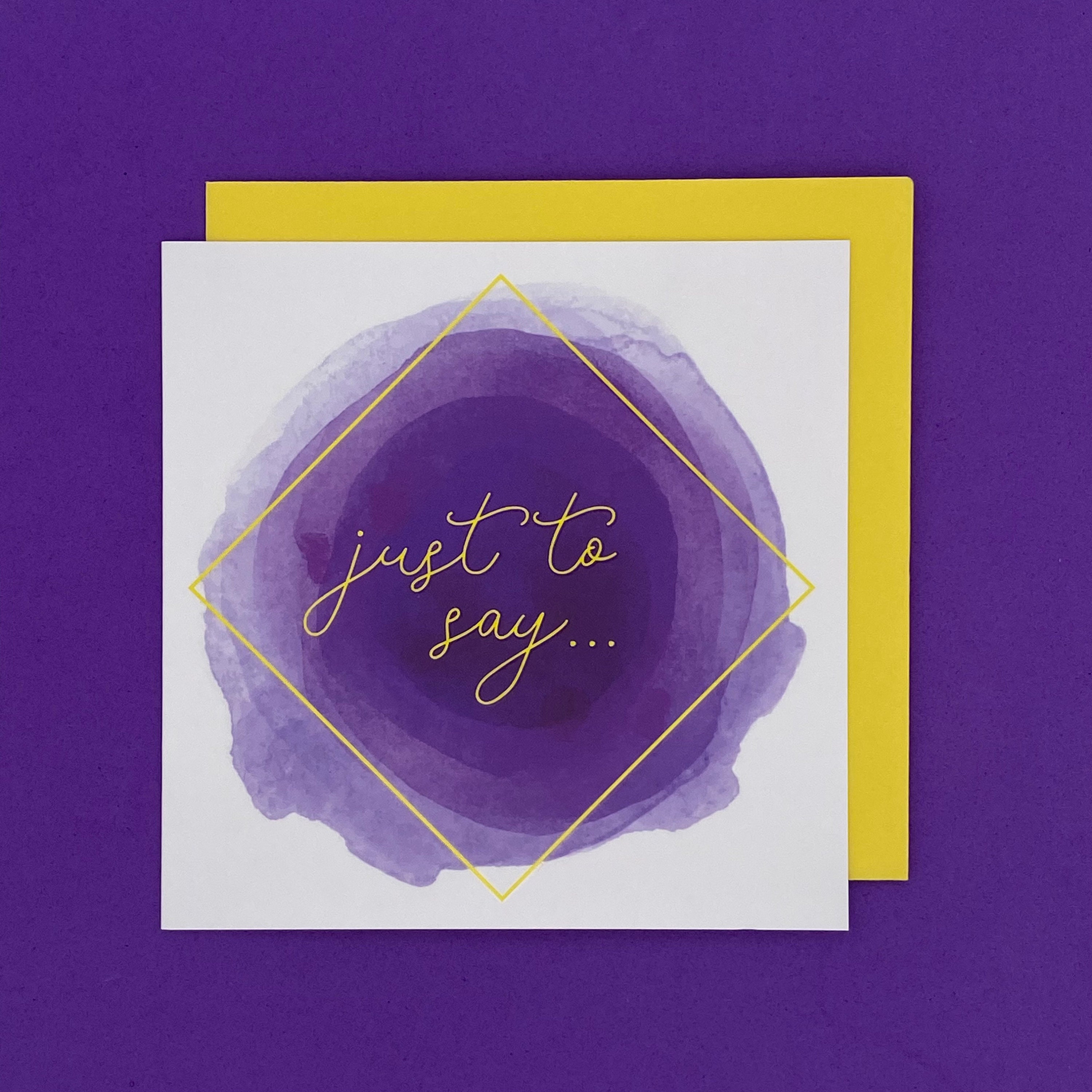 Just to Say... Greeting Card - Etsy