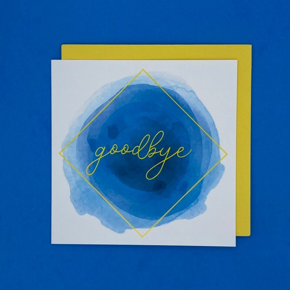 Goodbye greeting card | Etsy