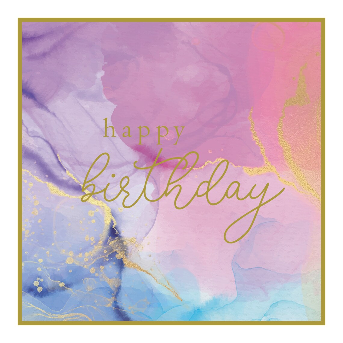 Happy Birthday Pink Card - Etsy