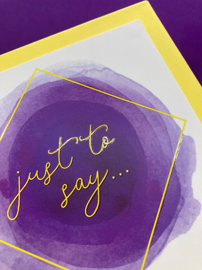 Just to Say... Greeting Card - Etsy