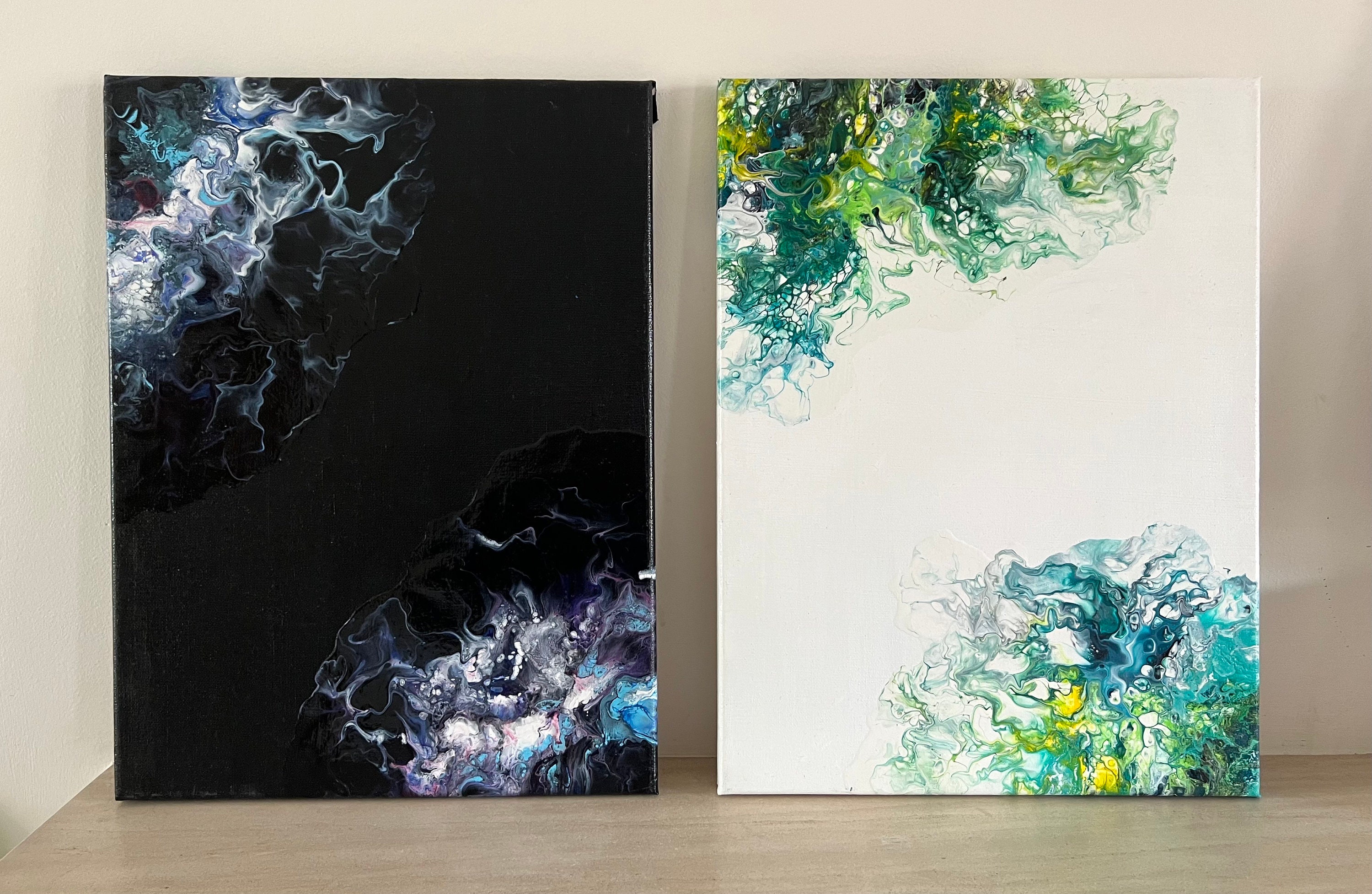 Abstract Painting Dark - Light - Etsy