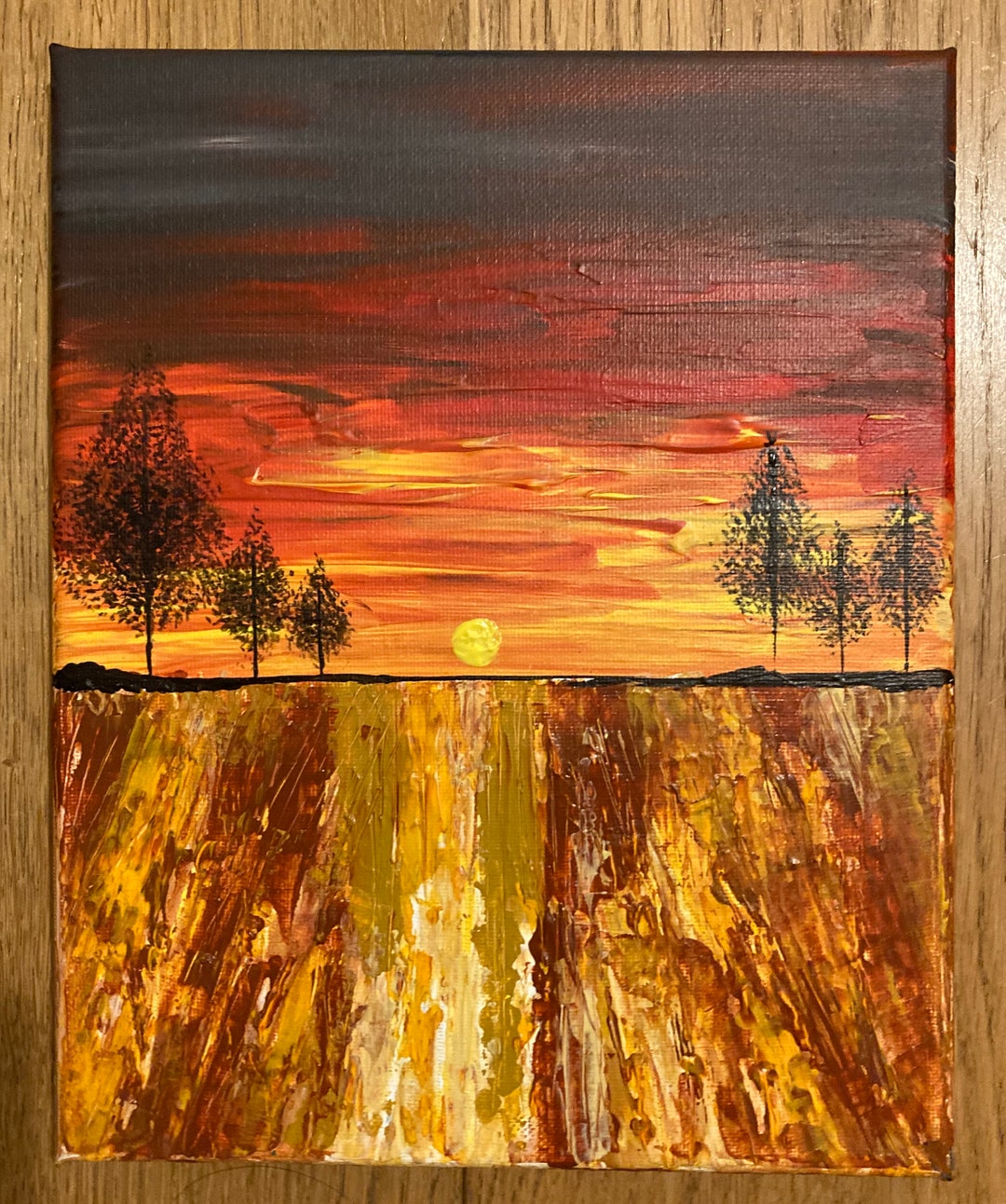 Abstract Cornfield Painting on Canvas - Etsy