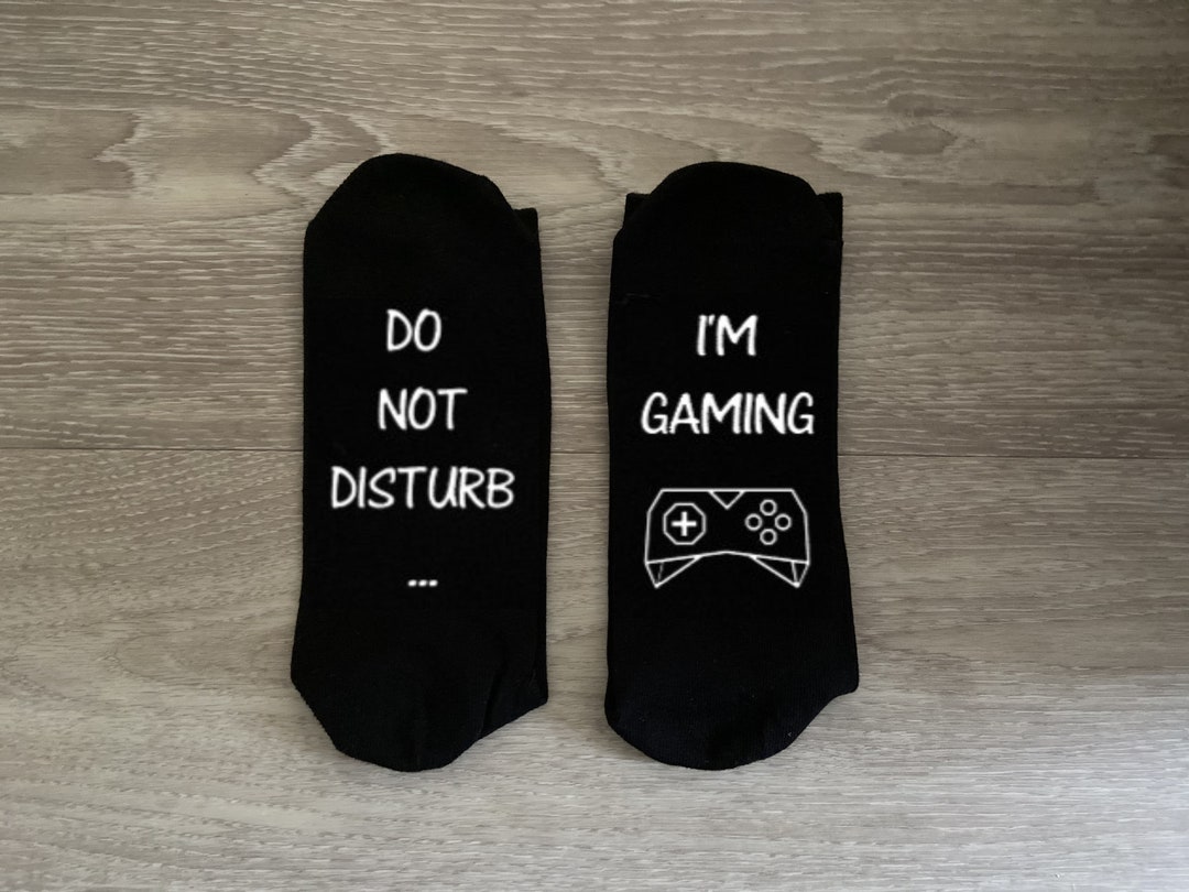Do Not Disturb I’m Gaming Sock Gift Sock Funny Gift - Etsy