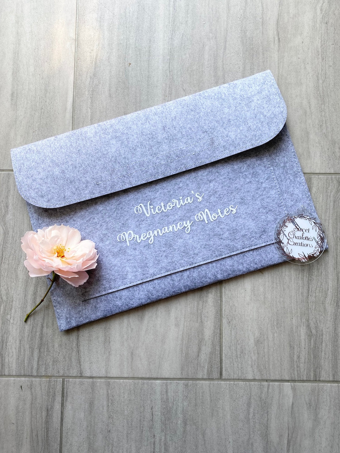 Personalised Pregnancy Notes Folder Maternity Notes Storage Bag Baby ...