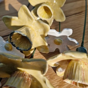 Daffodils and Daisies, Handmade Ceramic Flowers for Decorating the Home ...