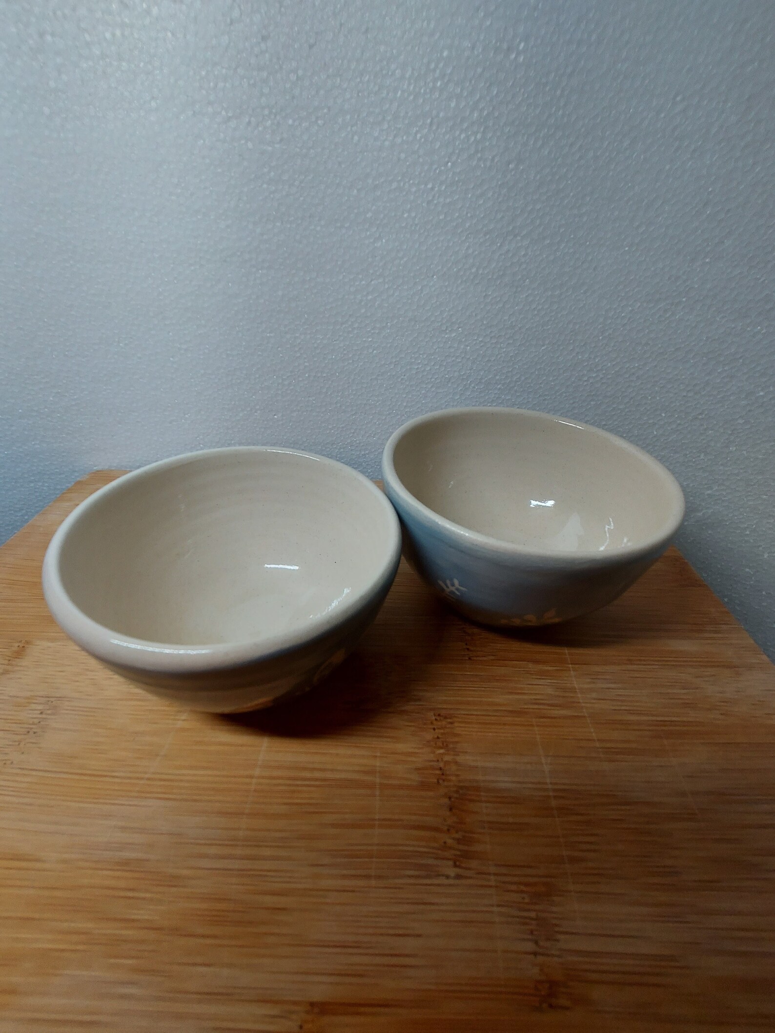 Bowl Set of Two Mini Dipping Bowls, Handmade Ceramic Grey Bowls - Etsy