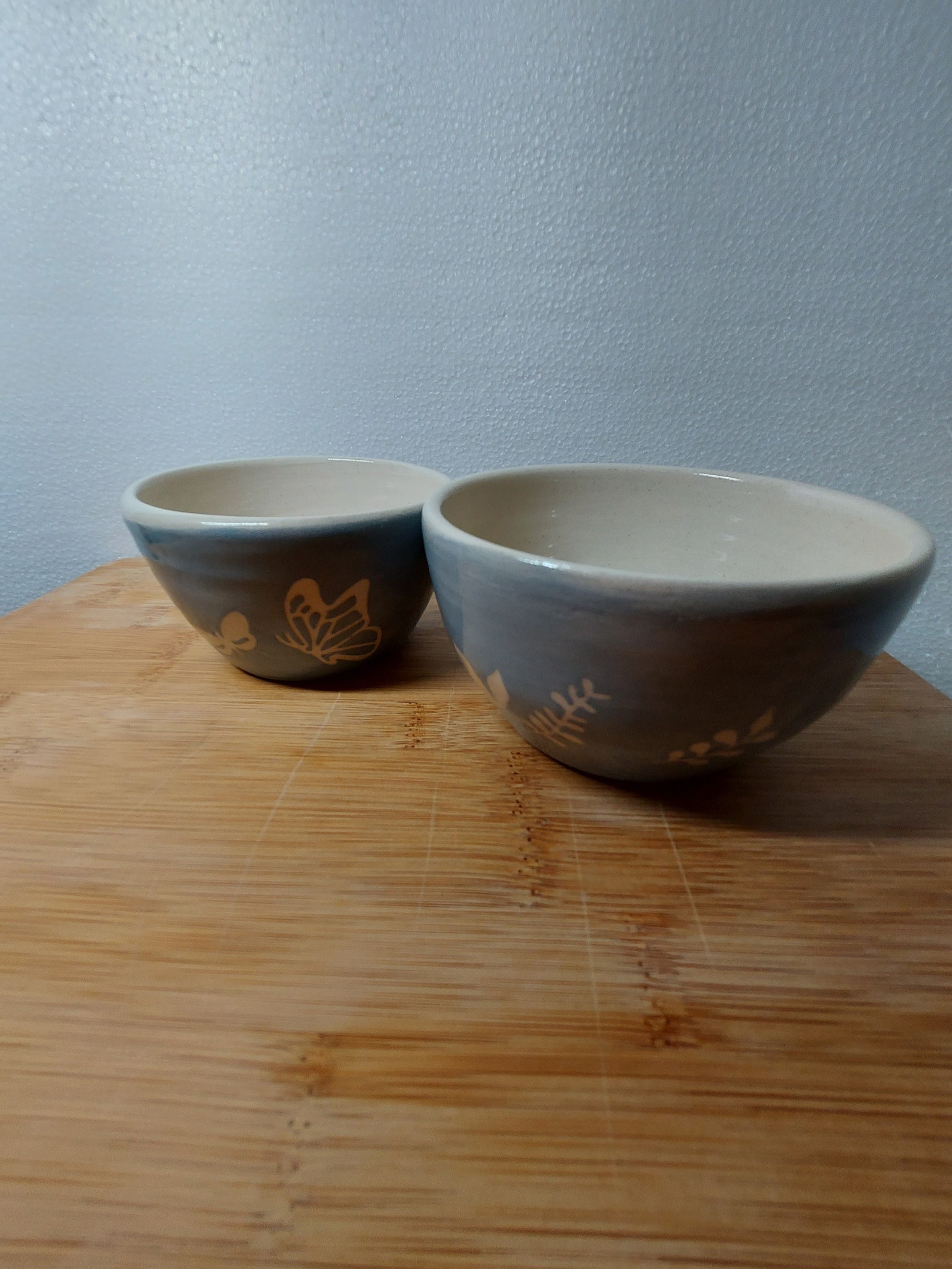 Bowl Set of Two Mini Dipping Bowls, Handmade Ceramic Grey Bowls - Etsy