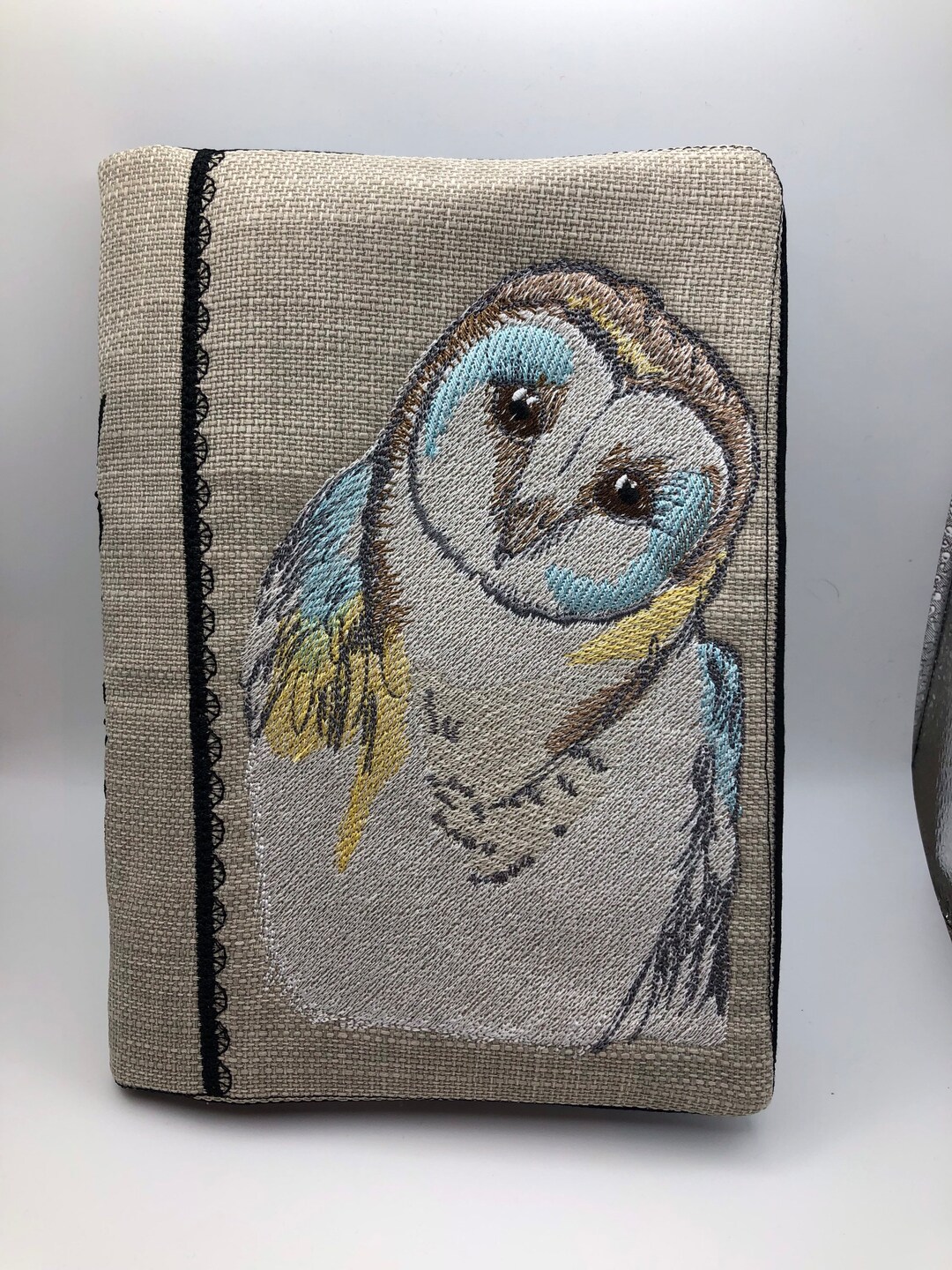 Reusable Owl Notebook Cover. A5 Size Embroidered - Etsy UK