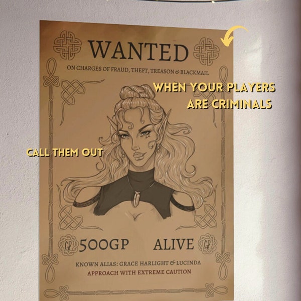 Dnd Wanted Poster - Etsy