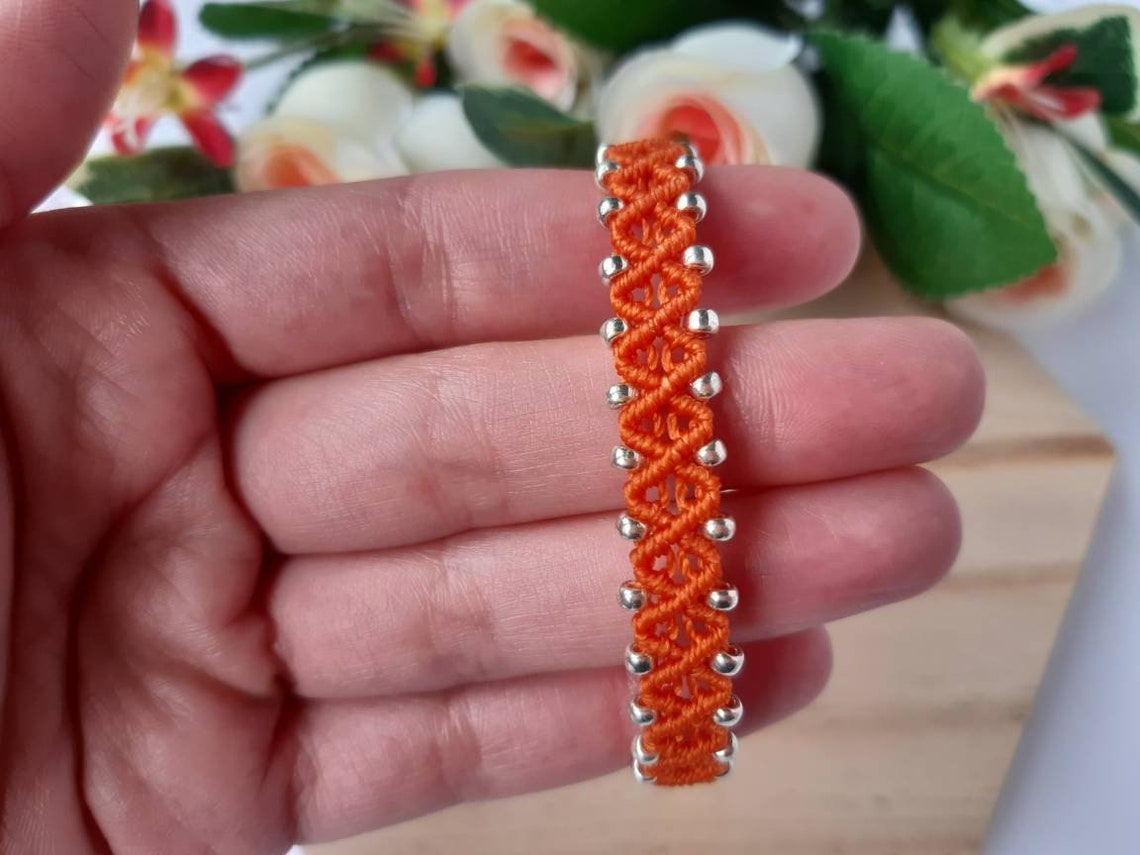 Boho Macrame Bracelet Macrame Bracelet With Beads Macrame | Etsy