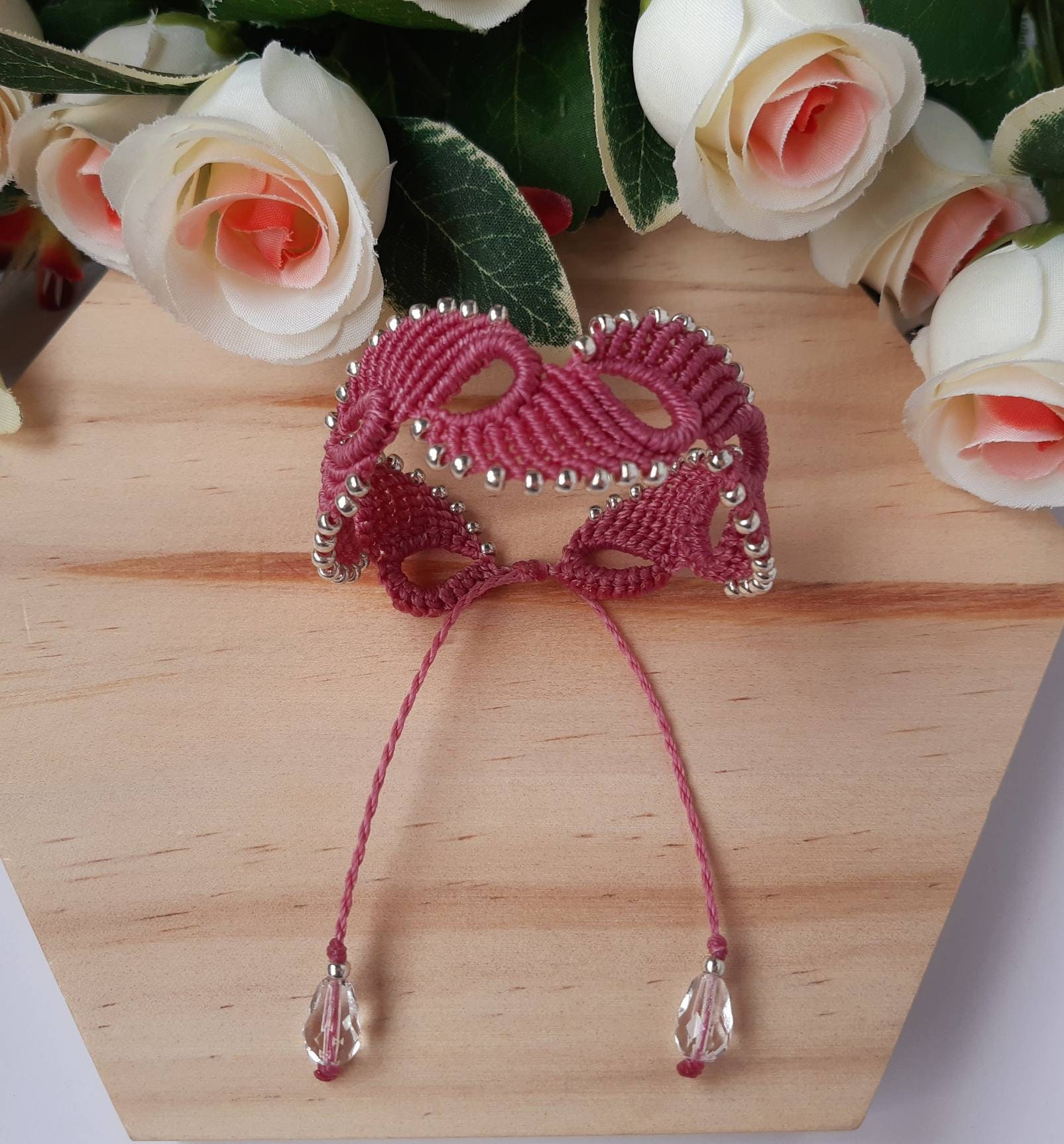 Macrame Bracelet With Beads, Macrame Jewelry, Adjustable Bracelet ...