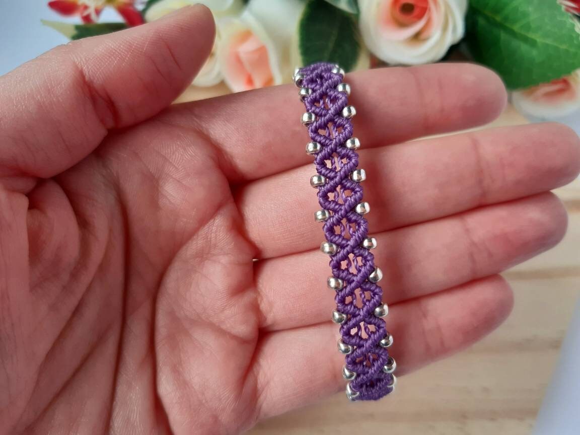 Boho Macrame Bracelet, Macrame Bracelet With Beads, Macrame Jewelry ...
