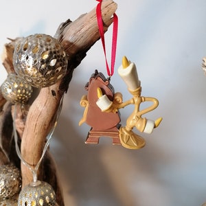 Disney Beauty and the Beast Lumiere, Cogsworth Christmas Decoration ...