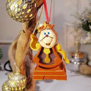 Disney Beauty and the Beast Cogsworth Christmas Decoration Figure ...