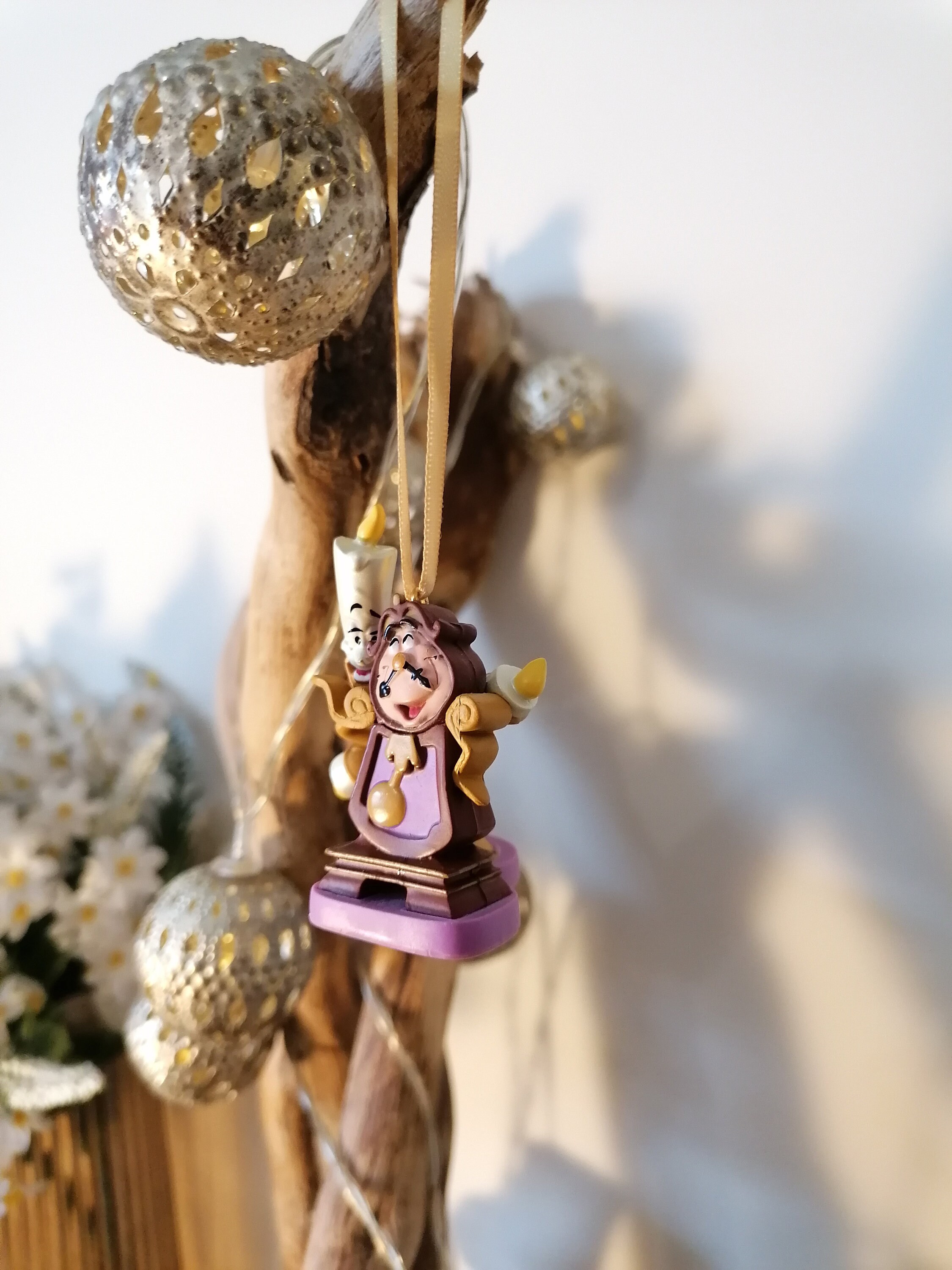 Disney Beauty and the Beast Cogsworth Christmas Decoration - Etsy