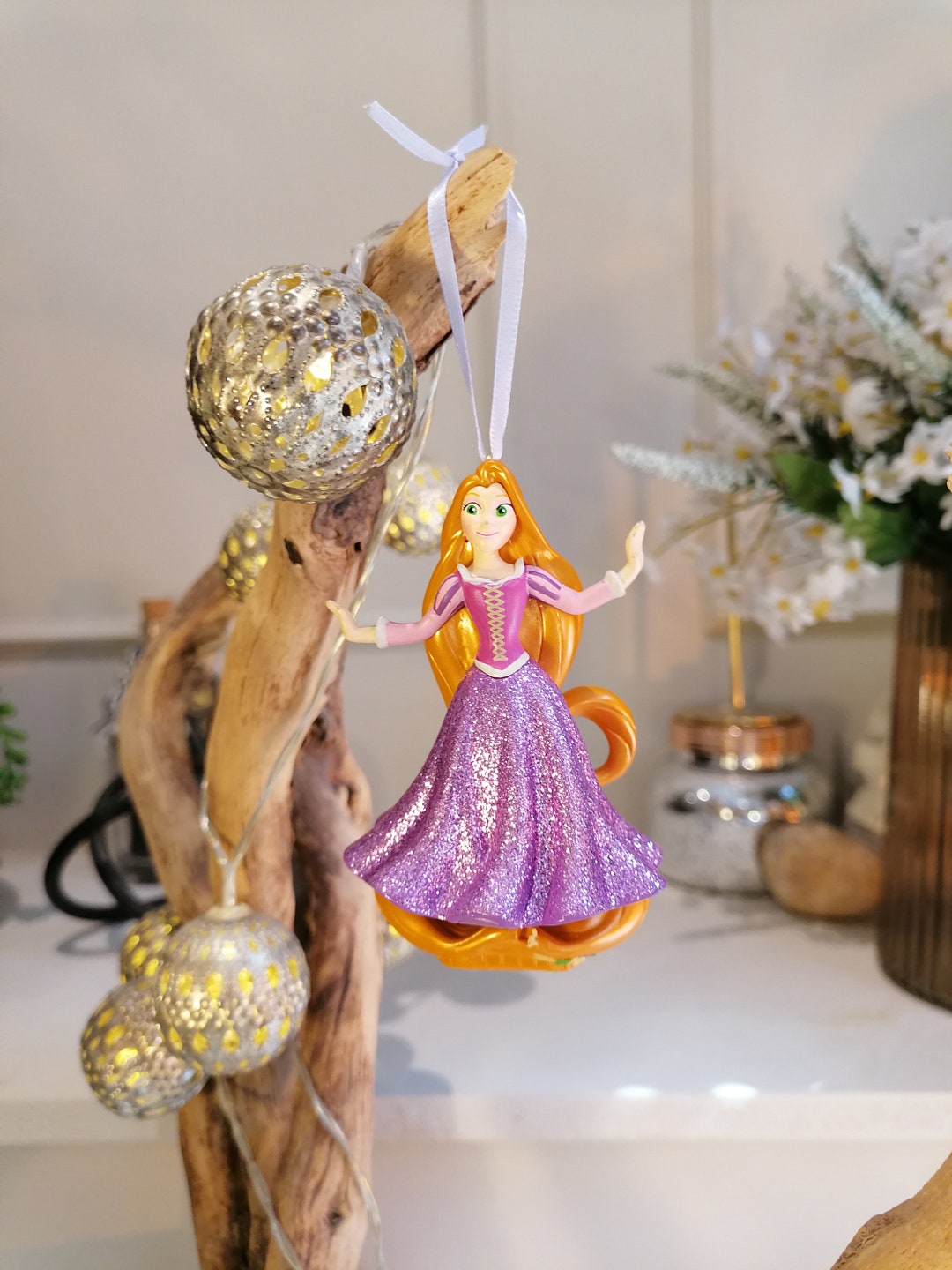 Disney Tangled Rapunzel Christmas Decoration Figure, Hanging Ornament ...