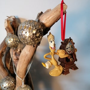 Disney Beauty and the Beast Lumiere Cogsworth Christmas - Etsy