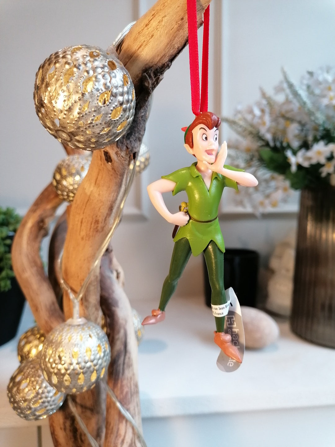 Disney Peter Pan Christmas Decoration Figure, Hanging Ornament Bauble ...
