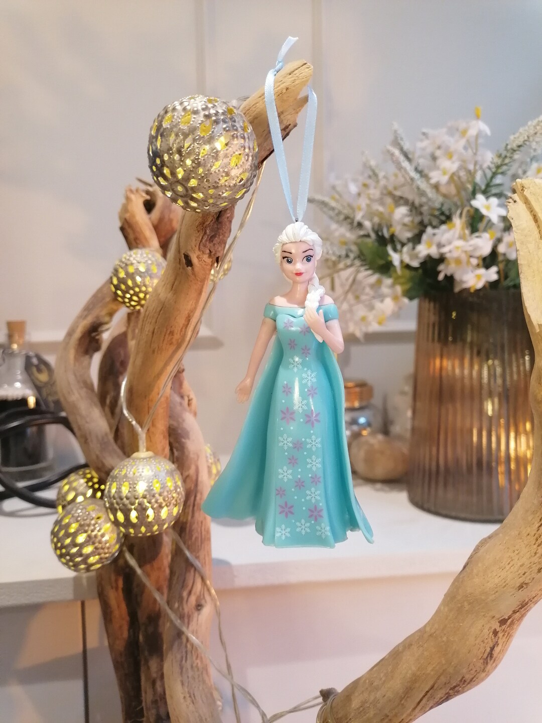 Disney Frozen Elsa Christmas Decoration Figure, Hanging Ornament Bauble, Disney Christmas ...