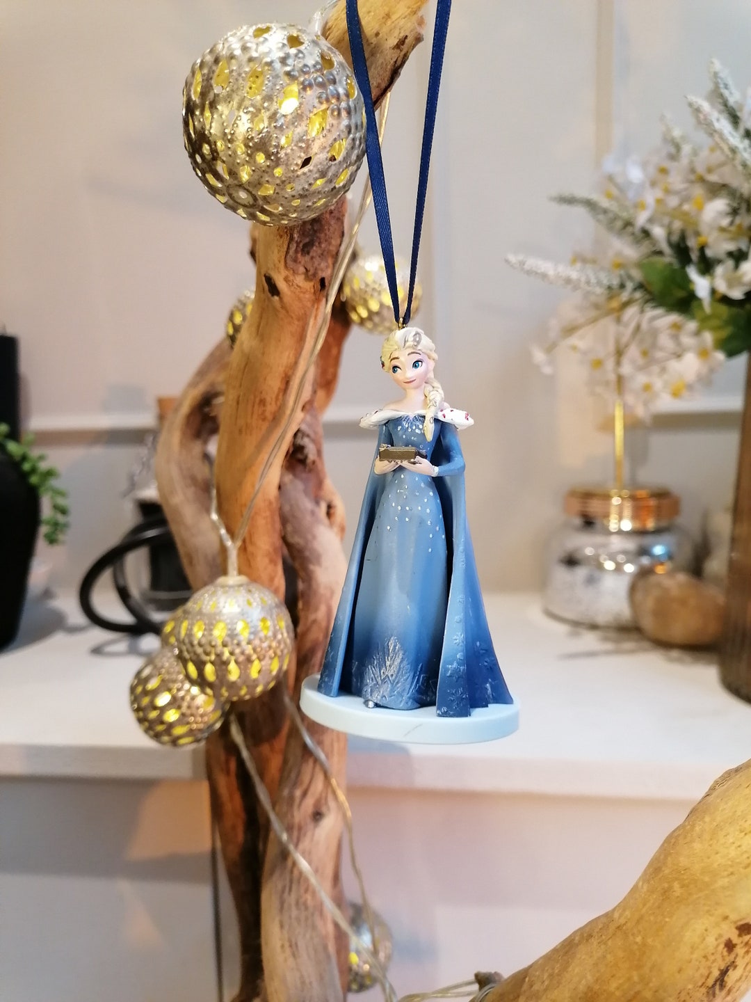 Disney Frozen Elsa Christmas Decoration Figure, Hanging Ornament Bauble ...
