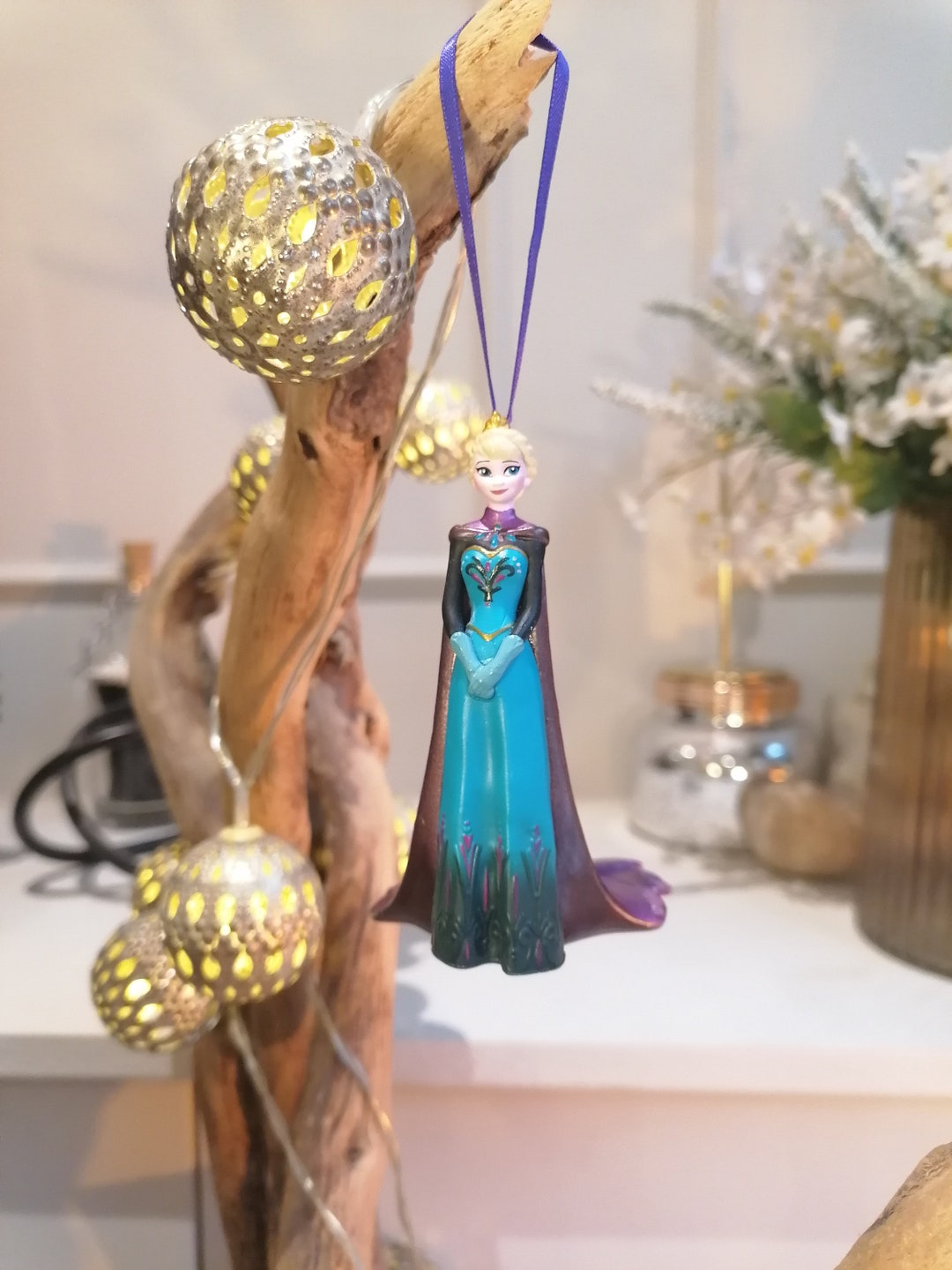 Disney Frozen Elsa Christmas Decoration Figure, Hanging Ornament Bauble ...