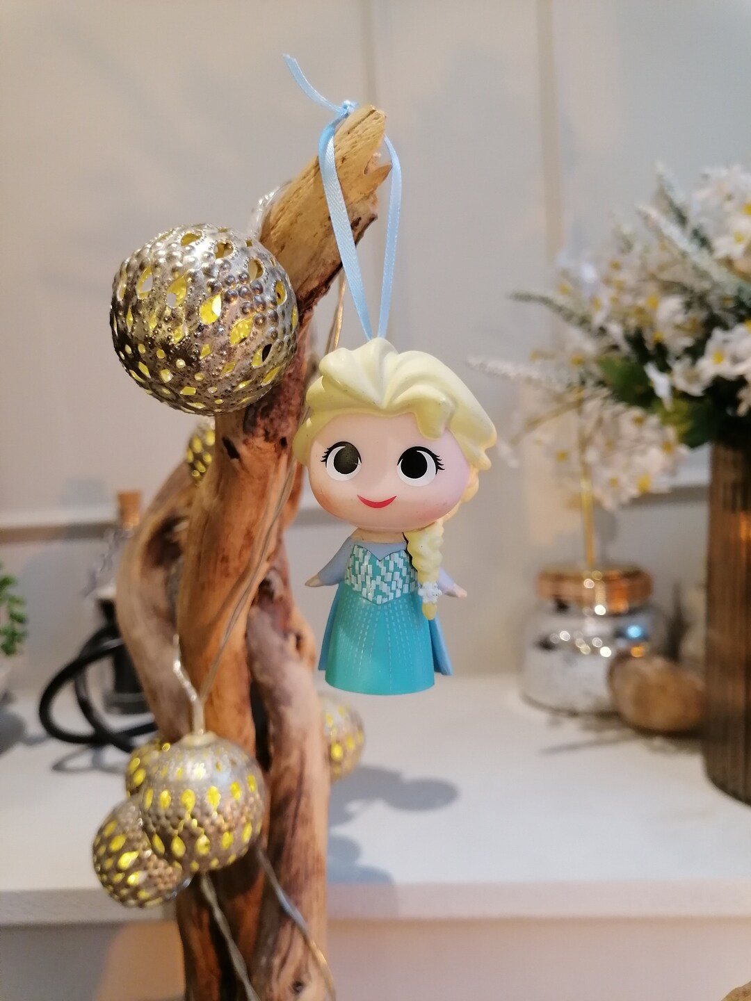 Disney Frozen Elsa Christmas Decoration Figure, Hanging Ornament Bauble ...