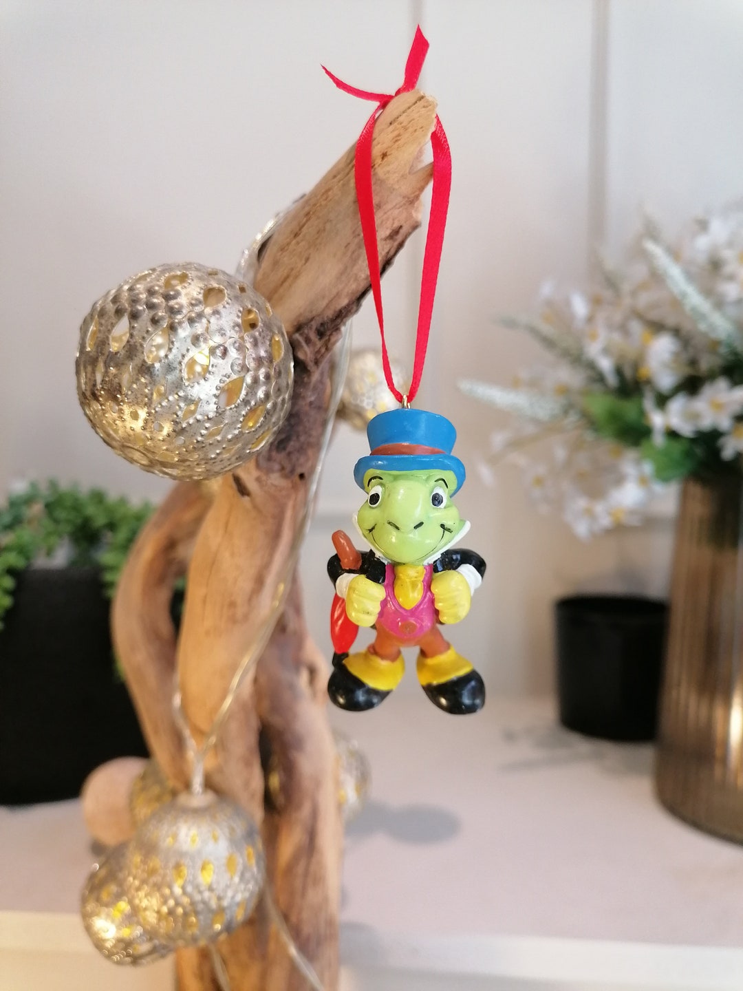 Disney Pinocchio Jiminy Cricket Christmas Decoration Figure, Ornament ...