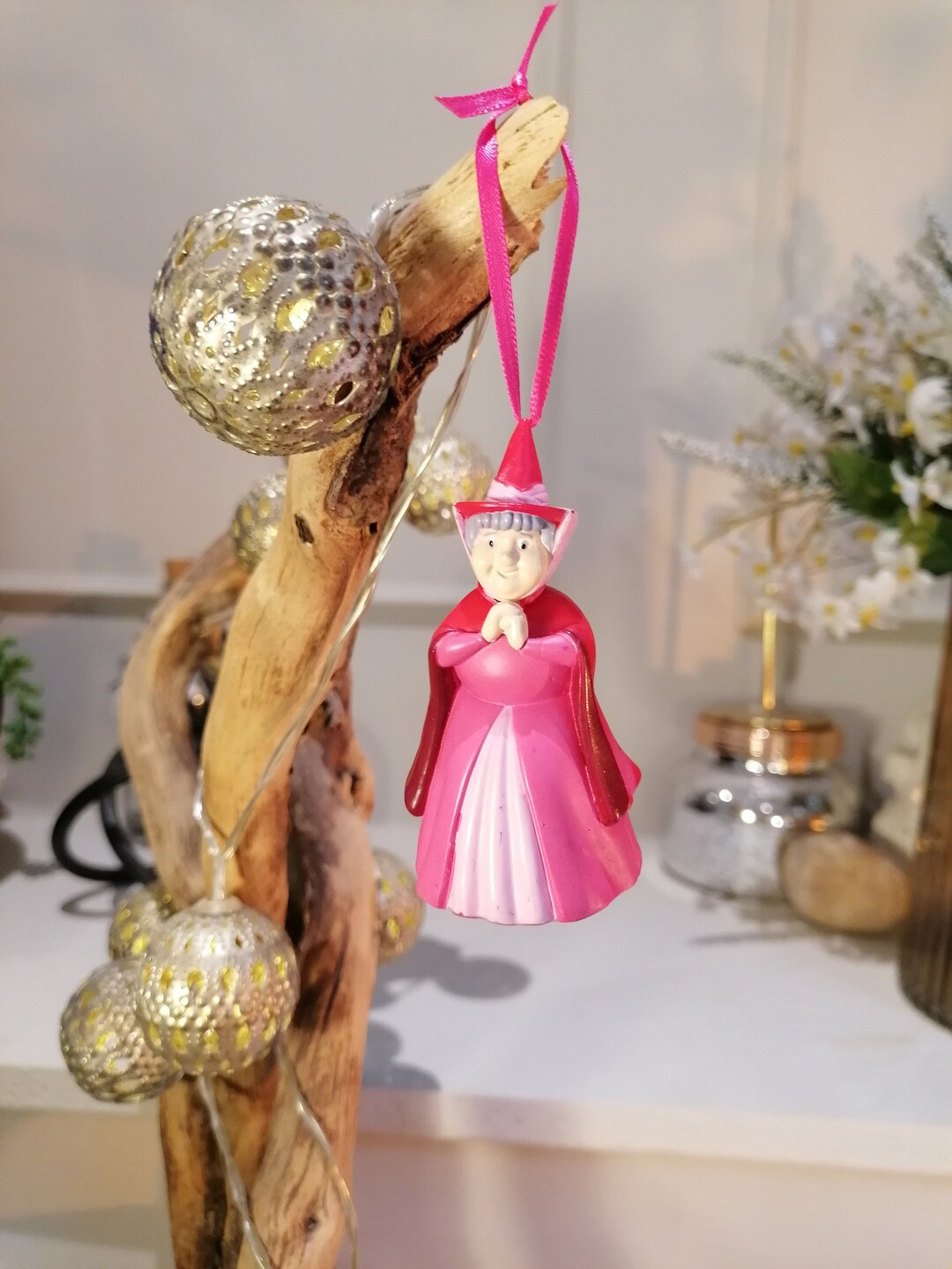 Disney Sleeping Beauty Fairy Godmother Christmas Decoration Figure ...
