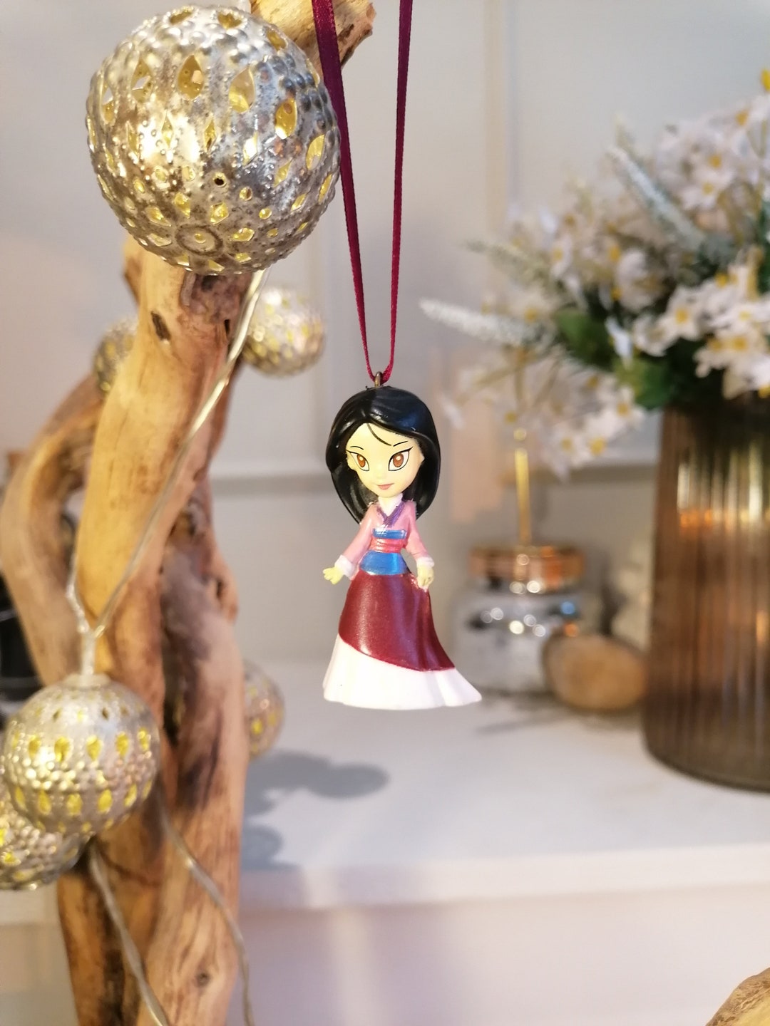 Disney Princess Mulan Christmas Decoration Figure, Ornament Bauble ...