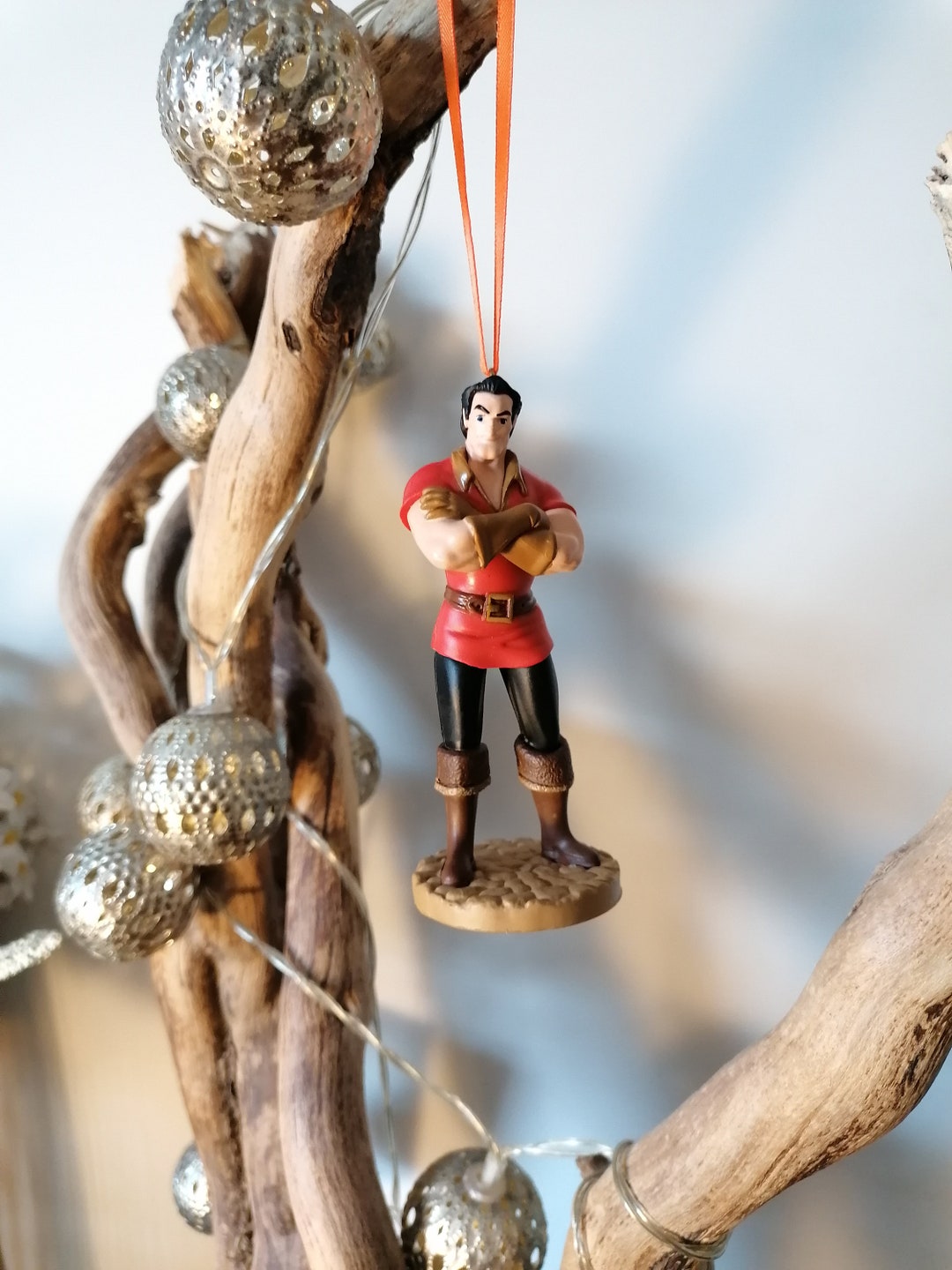 Disney Beauty and the Beast Gaston Christmas Decoration Figure, Bauble ...