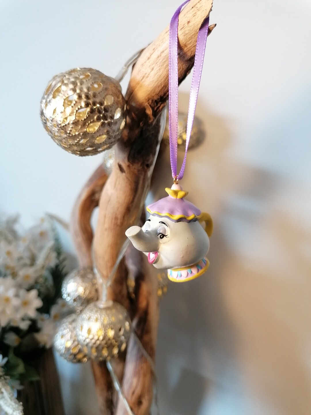 Disney Beauty and the Beast Mrs Potts Christmas Decoration Figure ...