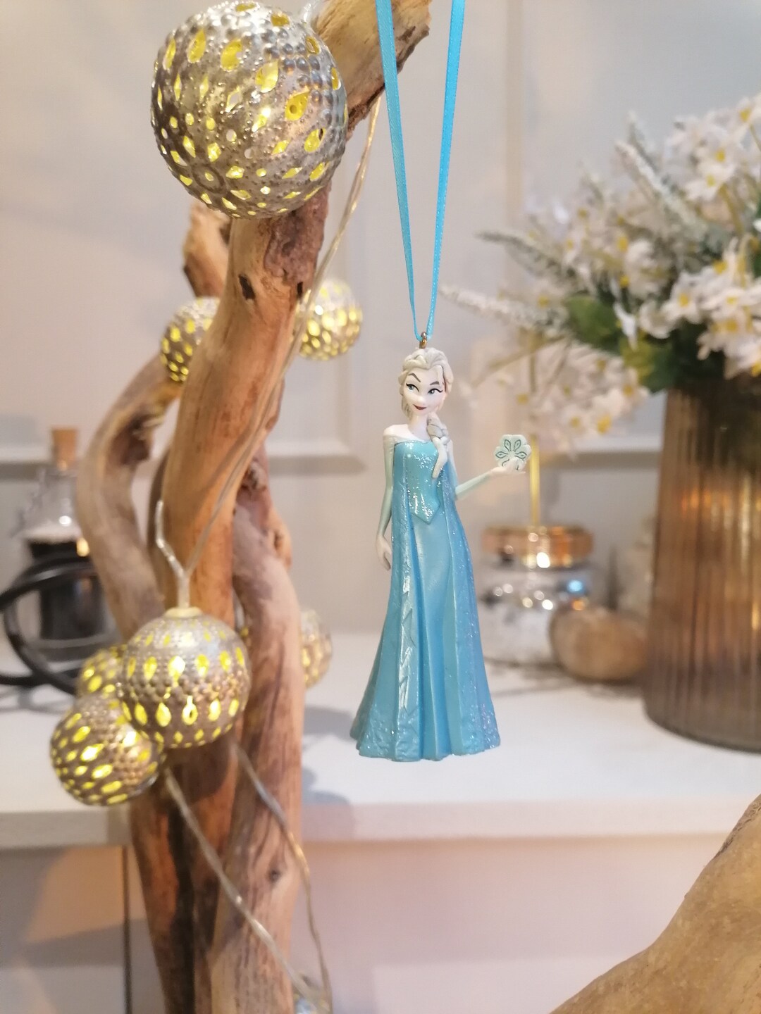 Disney Frozen Elsa Christmas Decoration Figure, Hanging Ornament Bauble, Disney Christmas ...