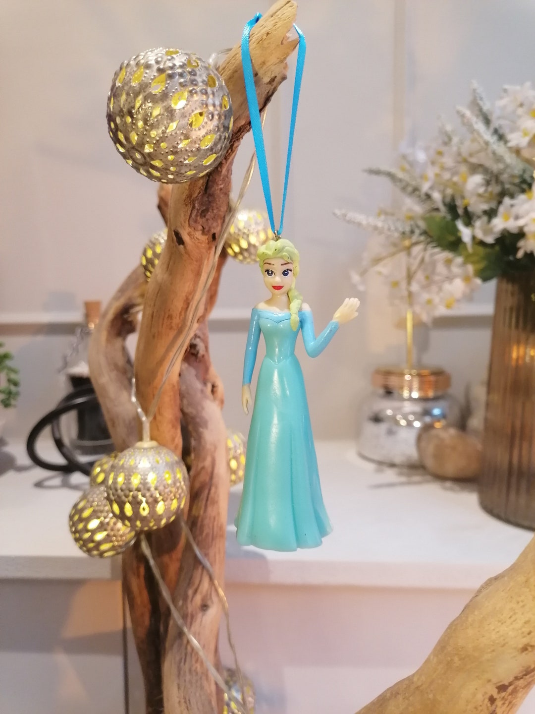 Disney Frozen Elsa Christmas Decoration Figure, Hanging Ornament Bauble ...