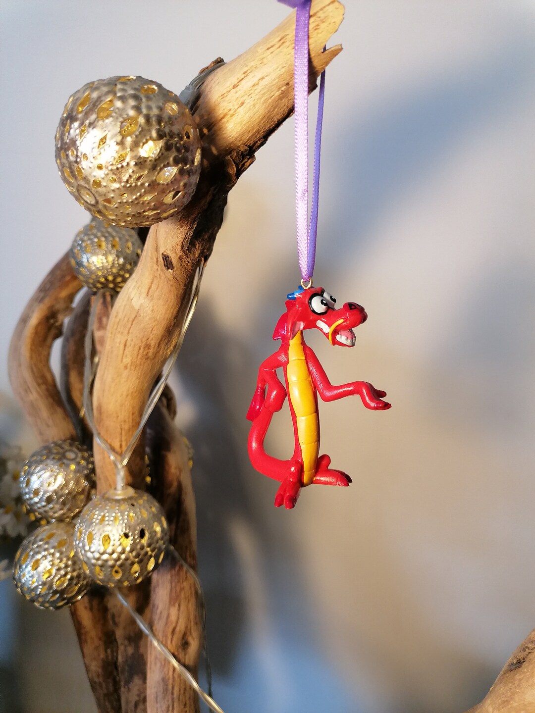Disney Mulan Mushu Christmas Decoration Figure, Ornament Bauble, Disney ...