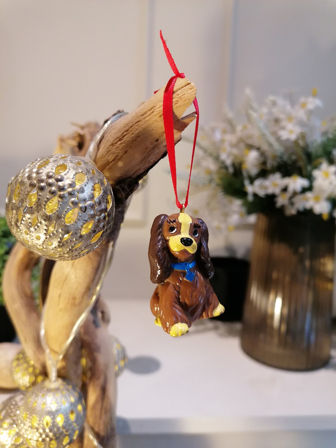 Disney Lady and the Tramp Christmas Decoration Figure, Hanging Ornament ...