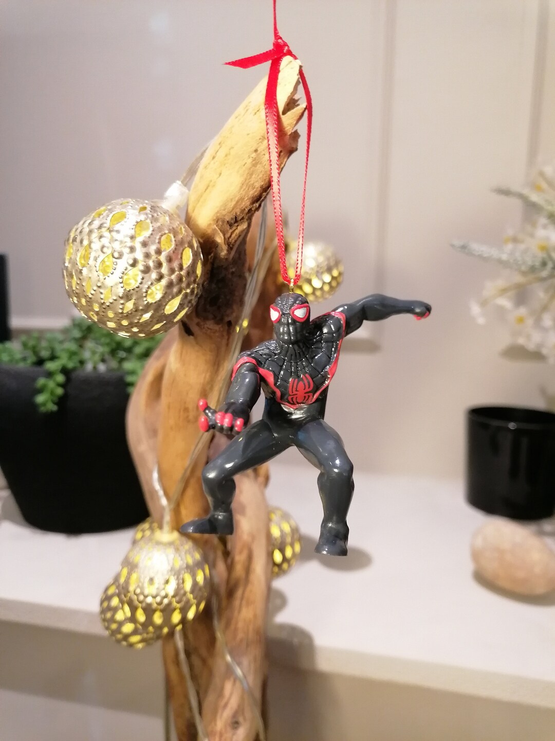 Disney Marvel Spiderman Miles Morales Christmas Decoration Figure ...
