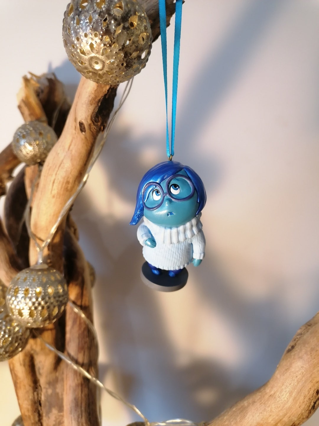Disney Inside Out Sadness Christmas Decoration Figure, Hanging Ornament ...
