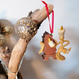 Disney Beauty and the Beast Lumiere Cogsworth Christmas - Etsy