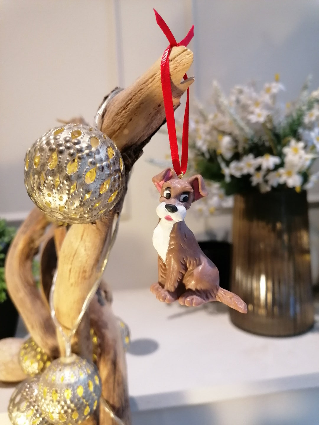 Disney Lady and the Tramp Christmas Decoration Figure, Hanging Ornament ...