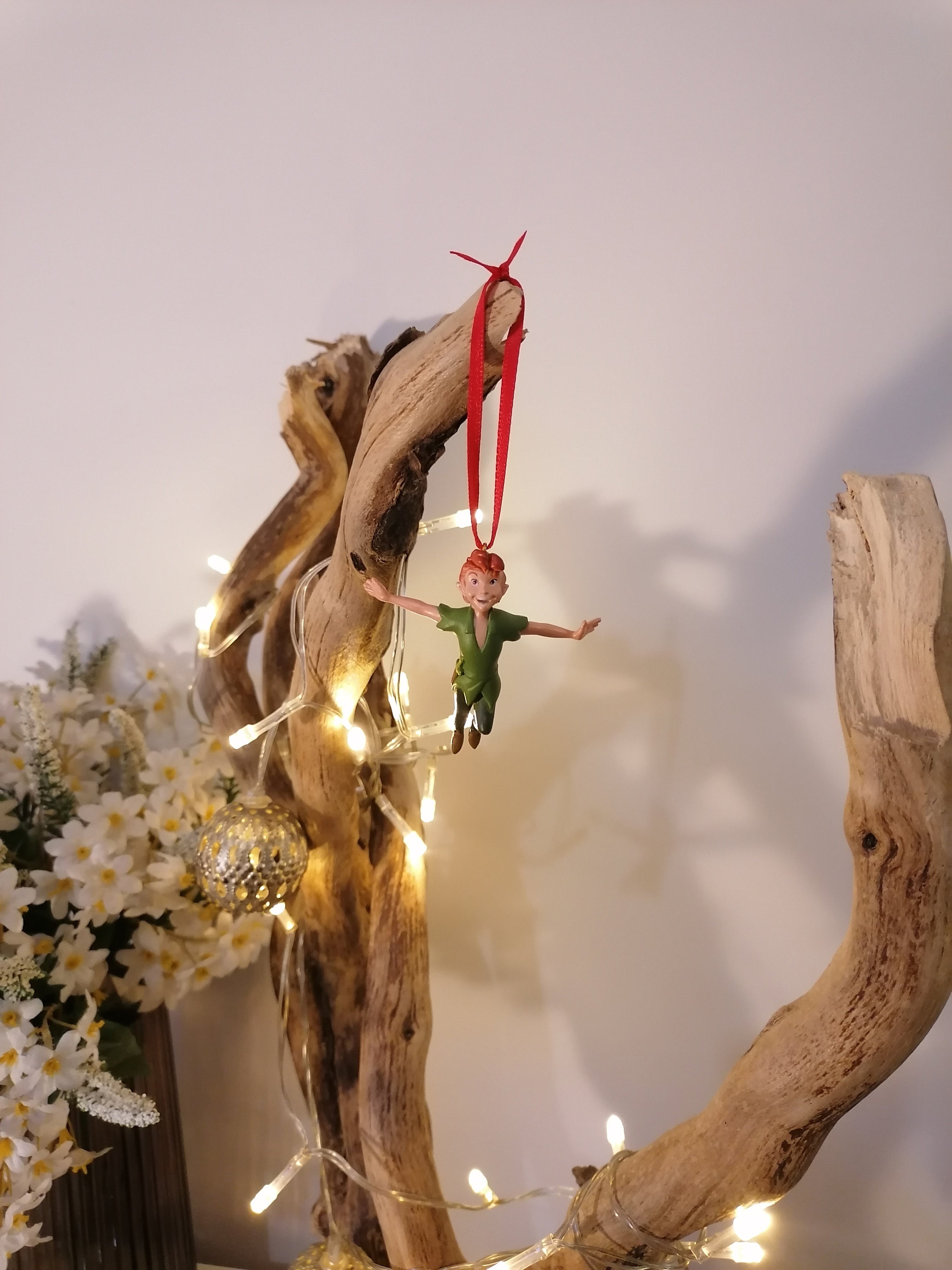 Disney Peter Pan Christmas Decoration Figure, Hanging Ornament Bauble ...