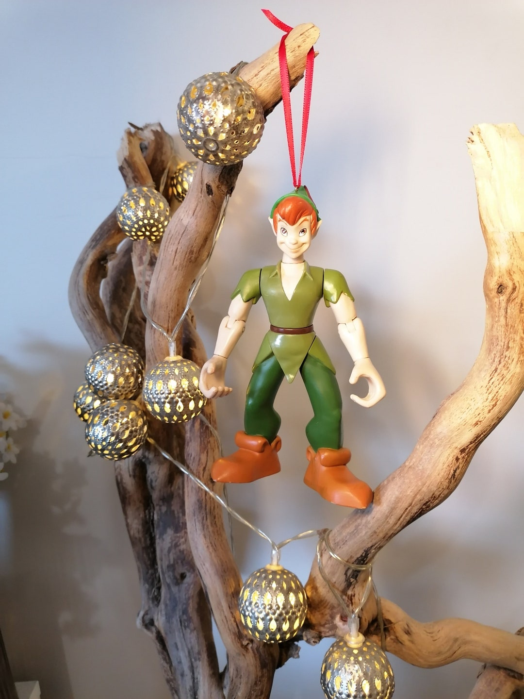 Disney Peter Pan Christmas Decoration Figure, Hanging Ornament Bauble ...