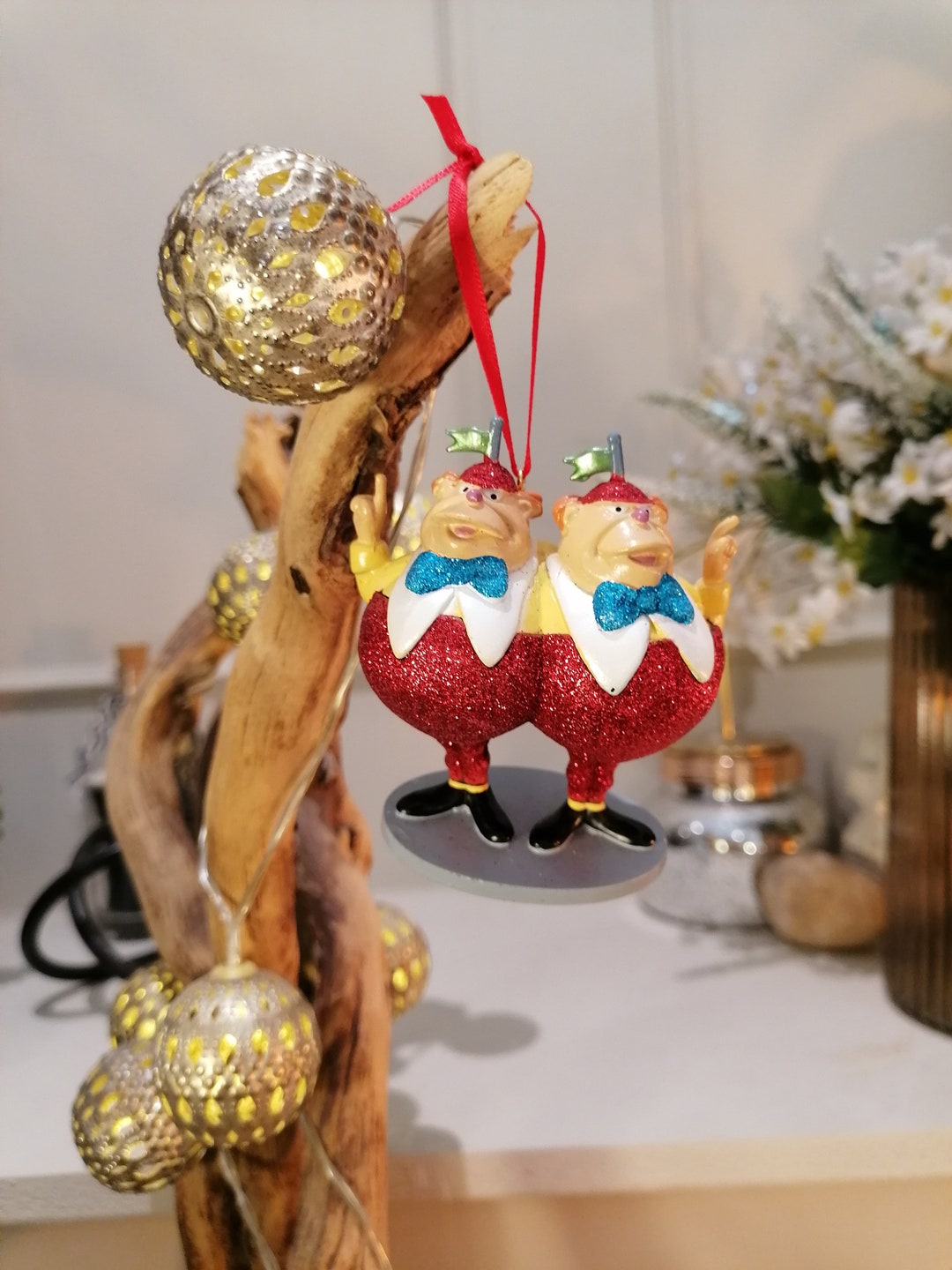Disney Alice in Wonderland Christmas Decoration Figure, Ornament Bauble ...