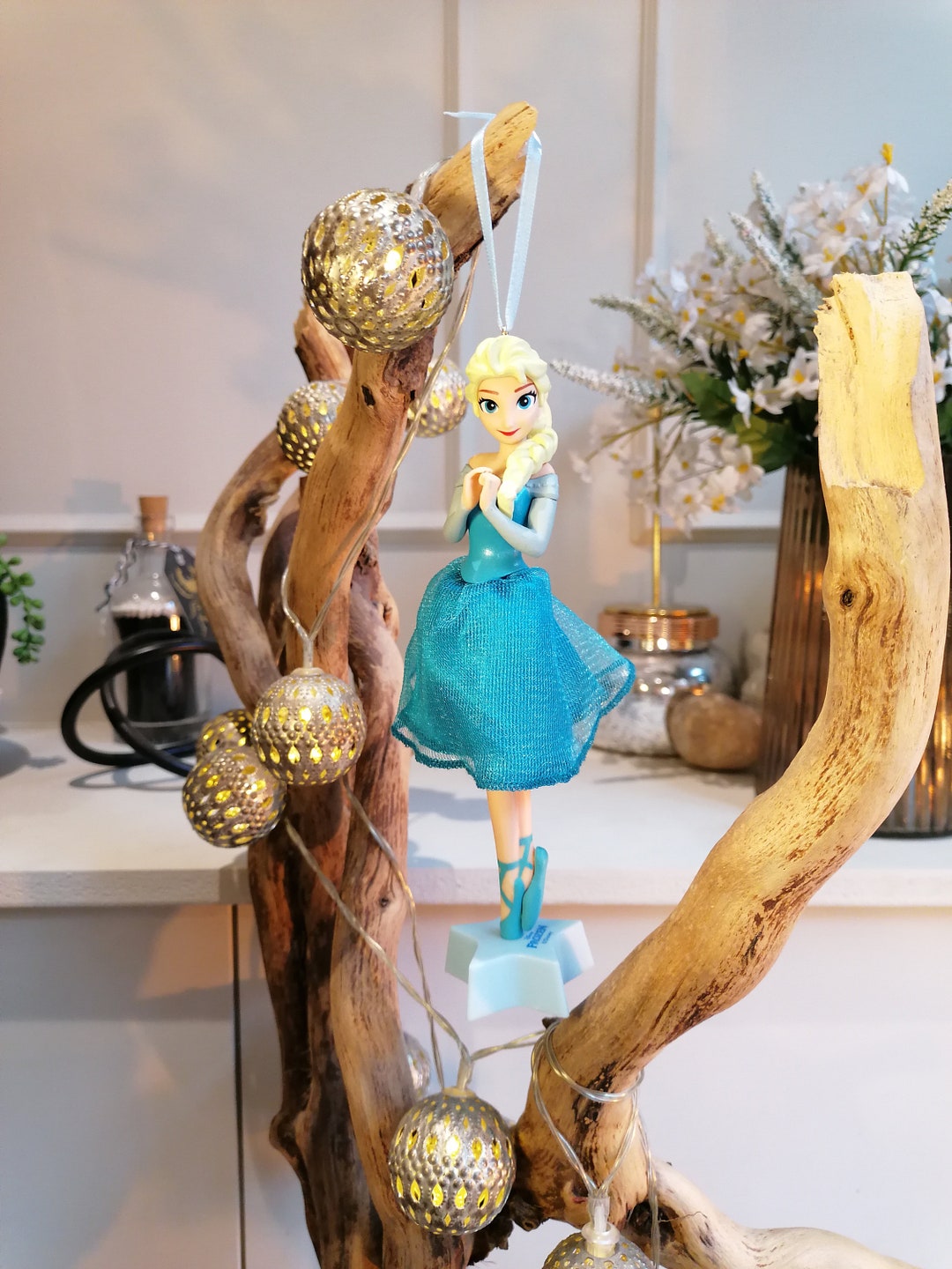 Disney Frozen Elsa Christmas Decoration Figure, Hanging Ornament Bauble, Disney Christmas ...