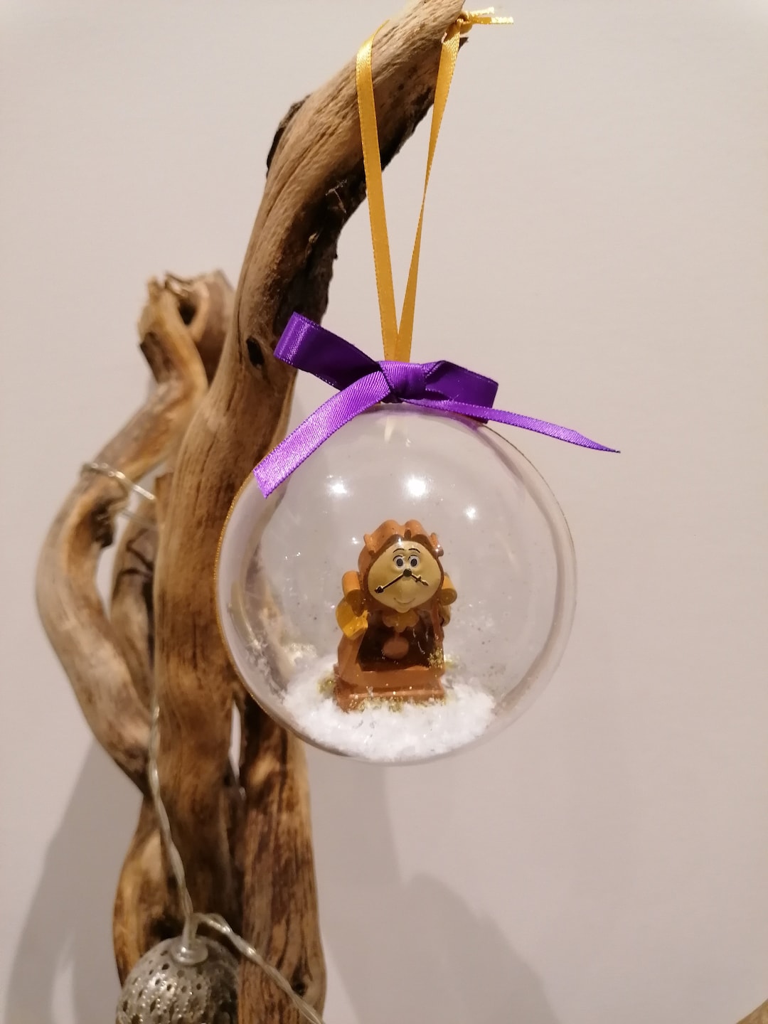 Disney Beauty and the Beast Cogsworth Christmas Decoration Figure ...