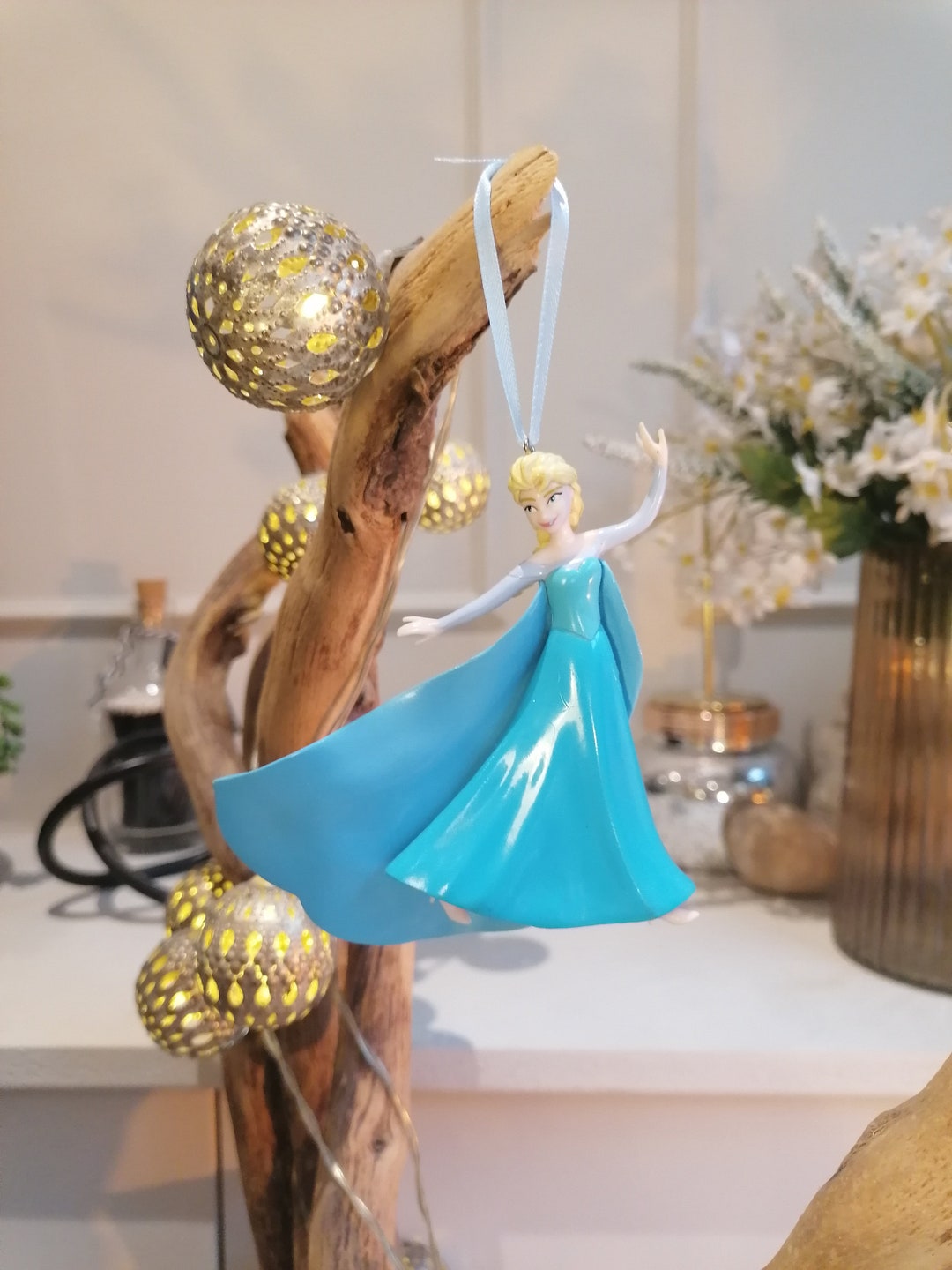 Disney Frozen Elsa Christmas Decoration Figure, Hanging Ornament Bauble ...