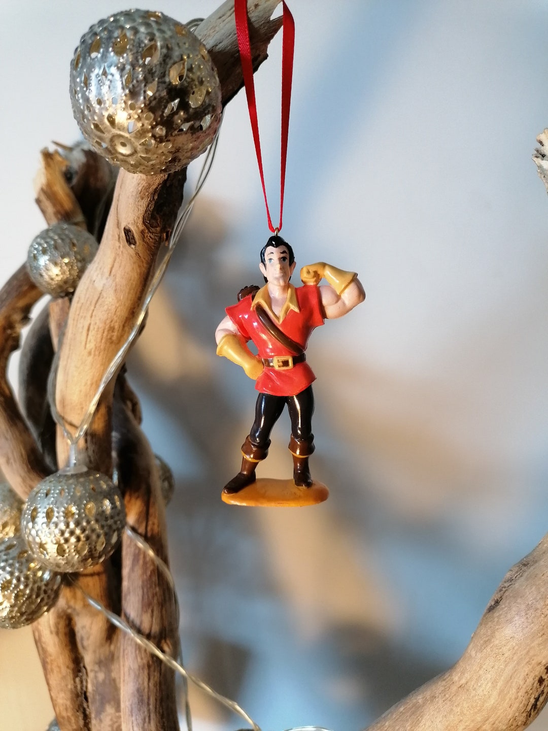 Disney Beauty and the Beast Gaston Christmas Decoration Figure, Bauble ...